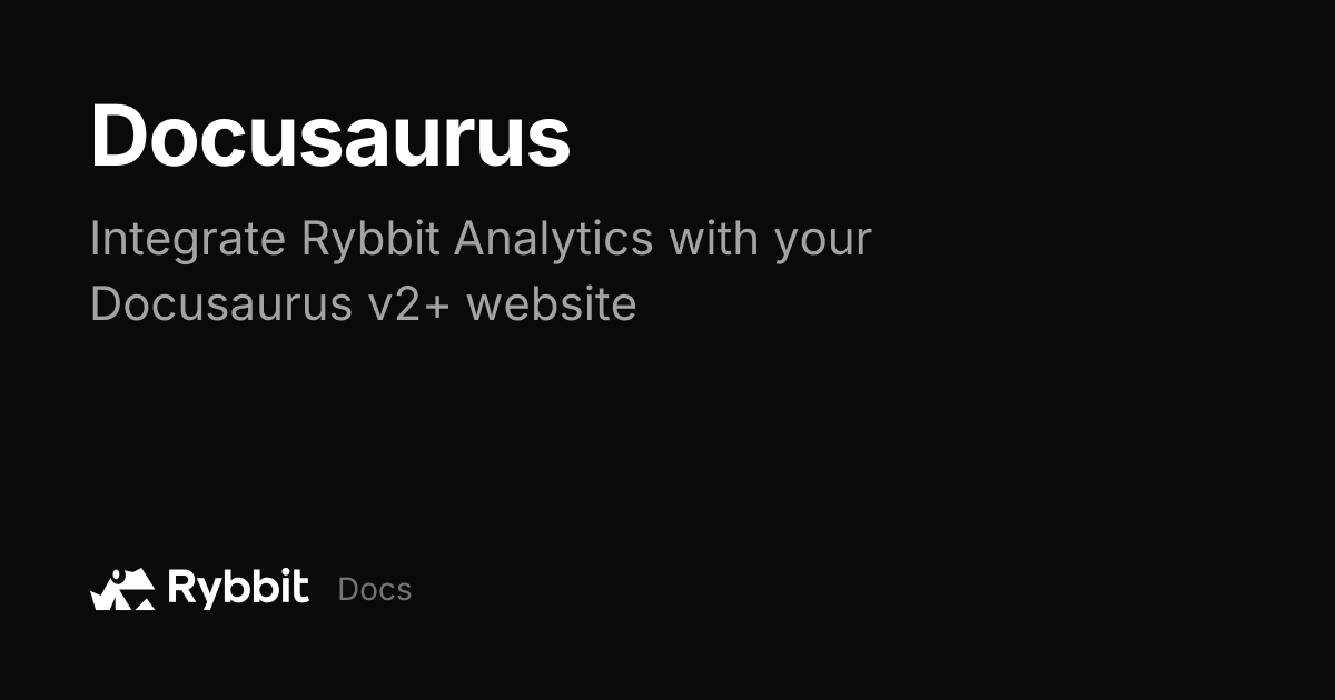 Docusaurus | Rybbit