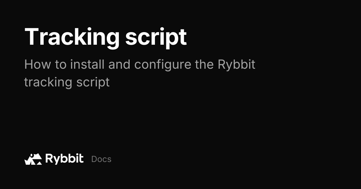 Tracking script | Rybbit